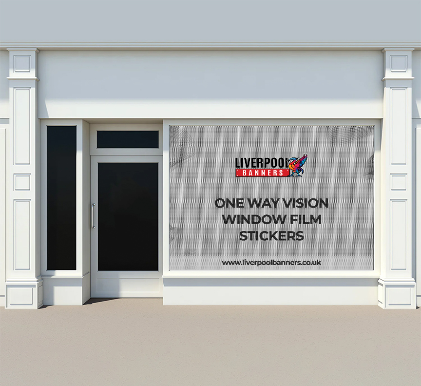 One Way Window Decals Same Day & Next Day Delivery Liverpool